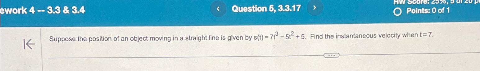 Solved owork 4 -- 3.3&3.4Question 5, 3.3.17Points: 0 ﻿of | Chegg.com