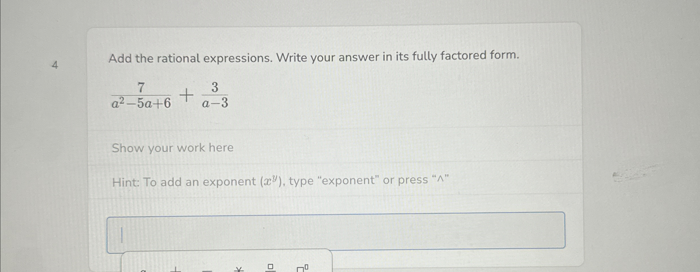 Solved 4Add the rational expressions. Write your answer in | Chegg.com