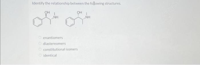 Solved Identify the relationship between the following | Chegg.com