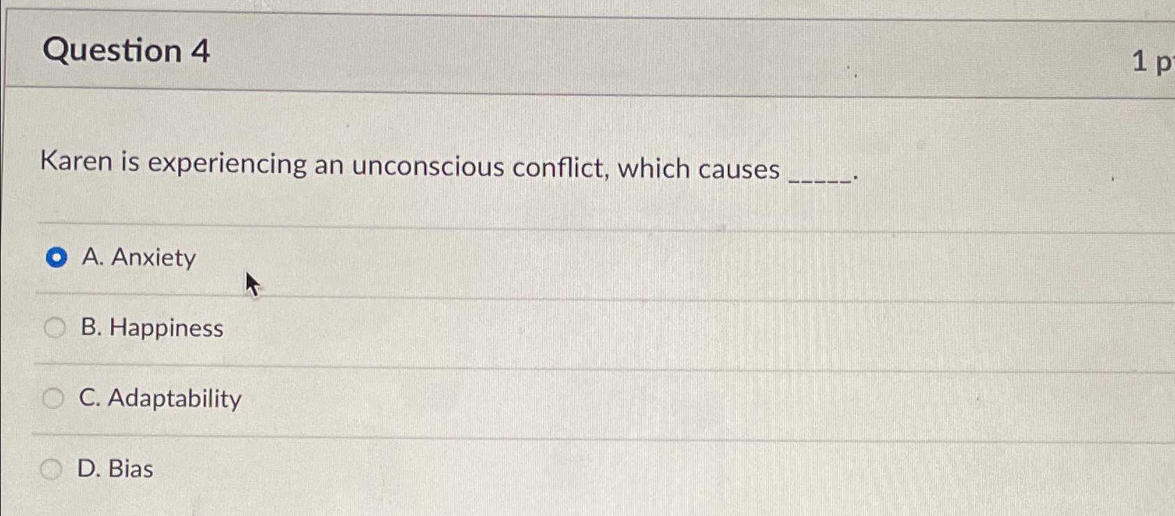 Solved Question 4Karen is experiencing an unconscious | Chegg.com