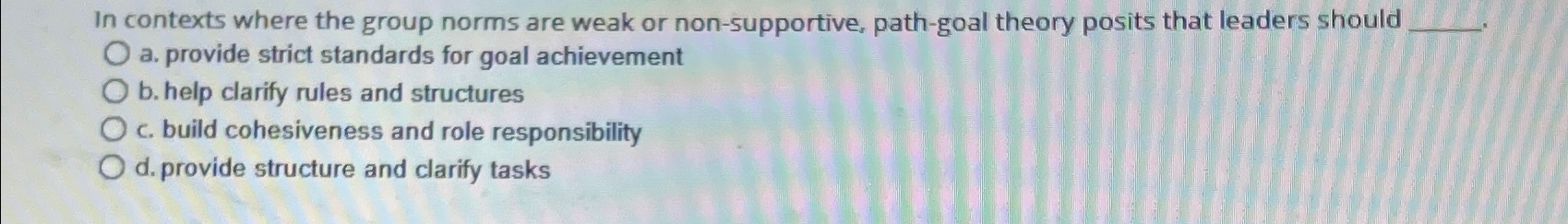 Solved In contexts where the group norms are weak or | Chegg.com