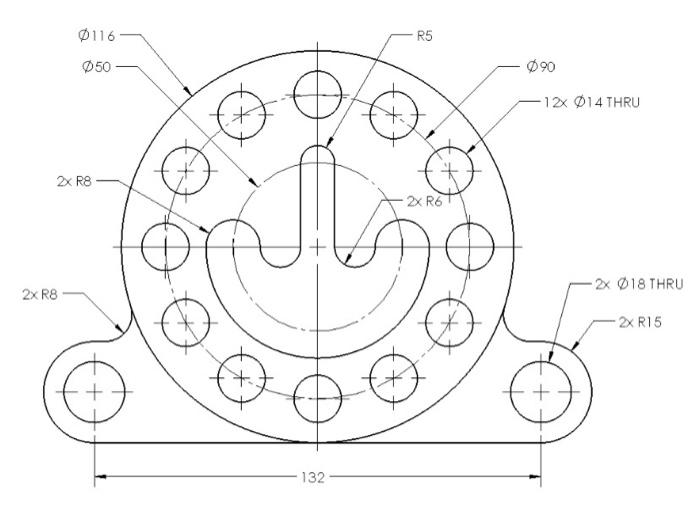 Solved Please create a 3D model of the following part in | Chegg.com
