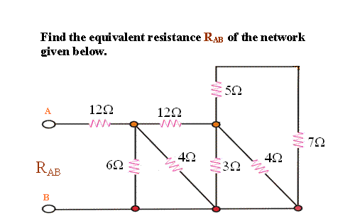 Find the equivalent resistance RAB of the network | Chegg.com