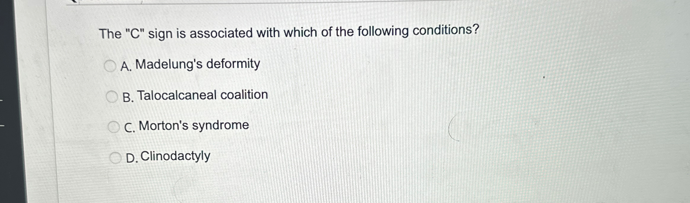 Solved The " C " ﻿sign is associated with which of the | Chegg.com