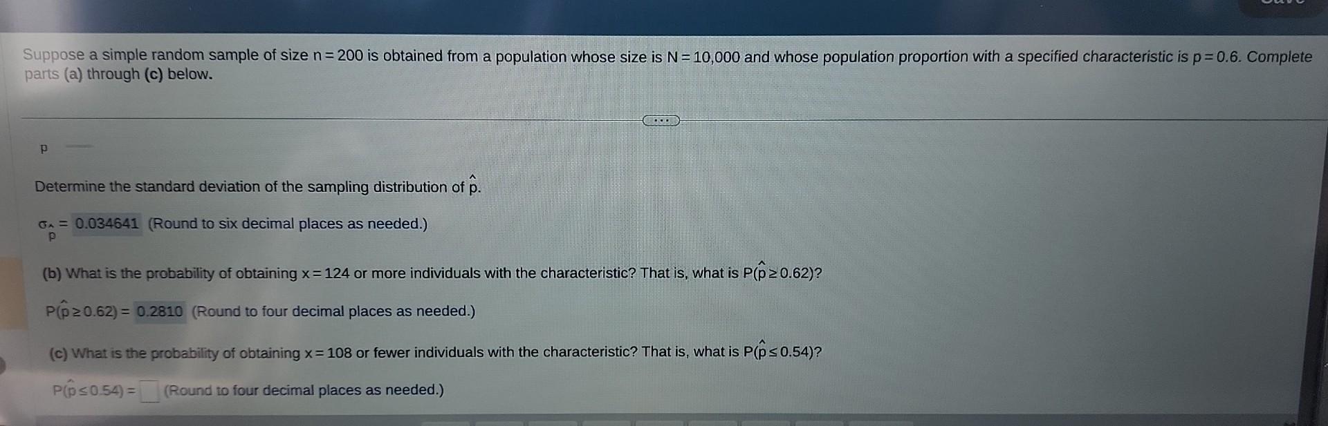 Solved Suppose a simple random sample of size n=200 is | Chegg.com