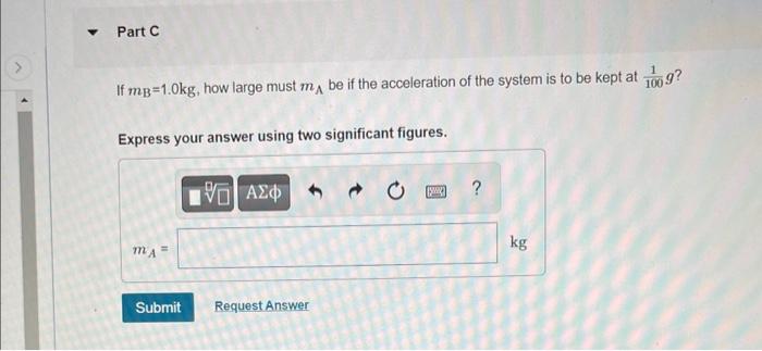 Solved Mass mA rests .on a smooth horizontal surface, mB | Chegg.com