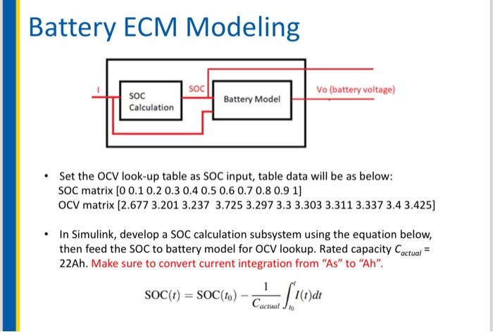 Solved Battery Ecm Modeling Assign Numbers To The Resistors