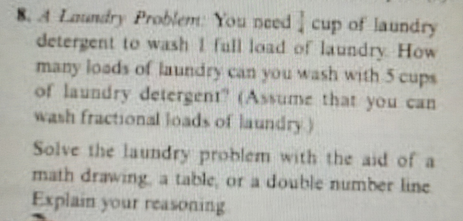 Solved A Laundry Prablem You need { ﻿cup of laundry | Chegg.com