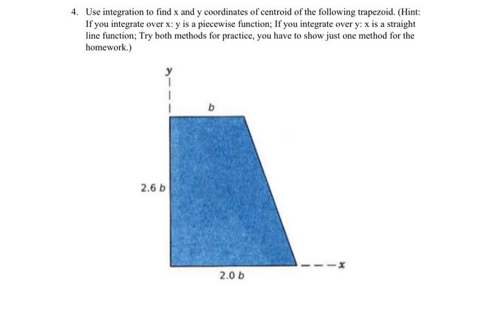 Solved Use integration to find x and y coordinates of | Chegg.com
