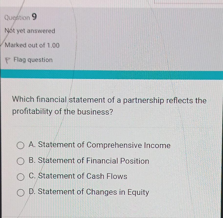 Solved Which financial statement of a partnership reflects | Chegg.com