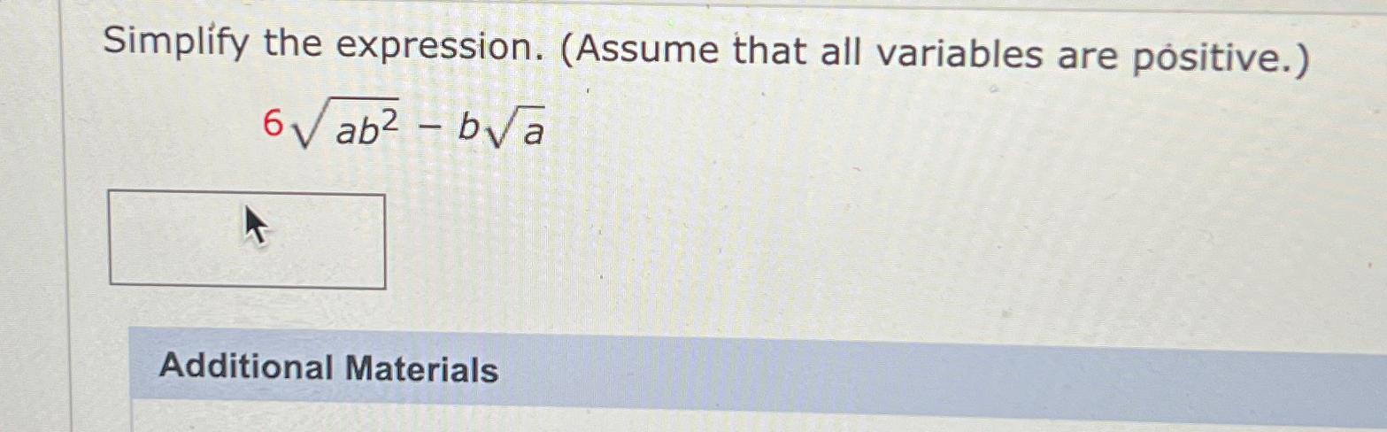 Solved Simplify the expression. (Assume that all variables | Chegg.com