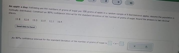 Solved HELP An apple a dav: Following are the numbers of | Chegg.com