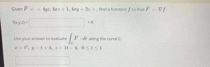 Solved Given F Find A Function F