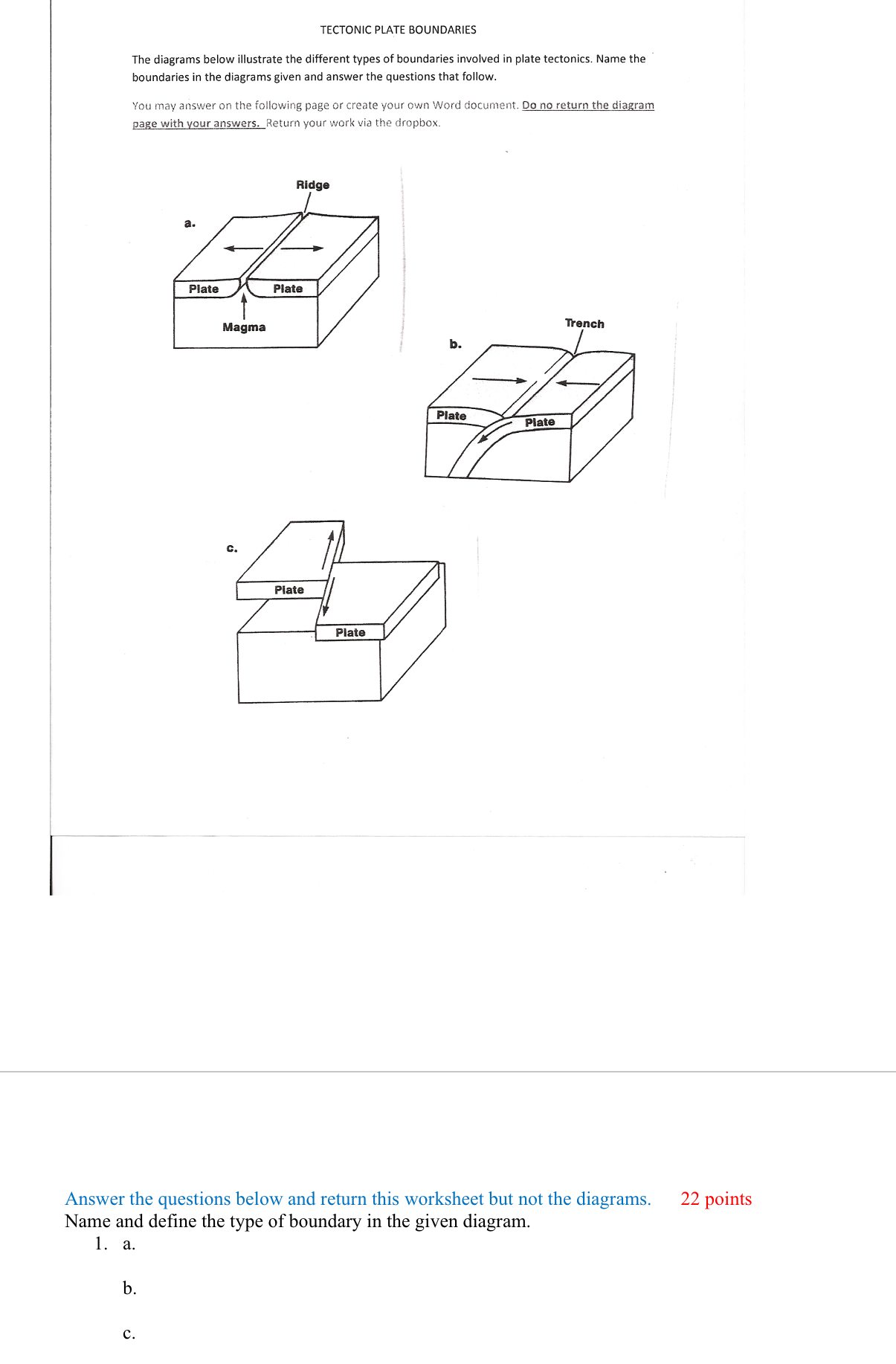 Solved Name and define the type of boundary in the given | Chegg.com
