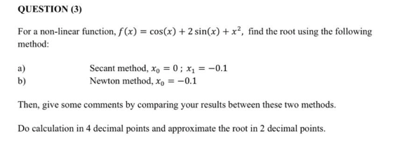 Solved QUESTION (3)For a non-linear function, | Chegg.com