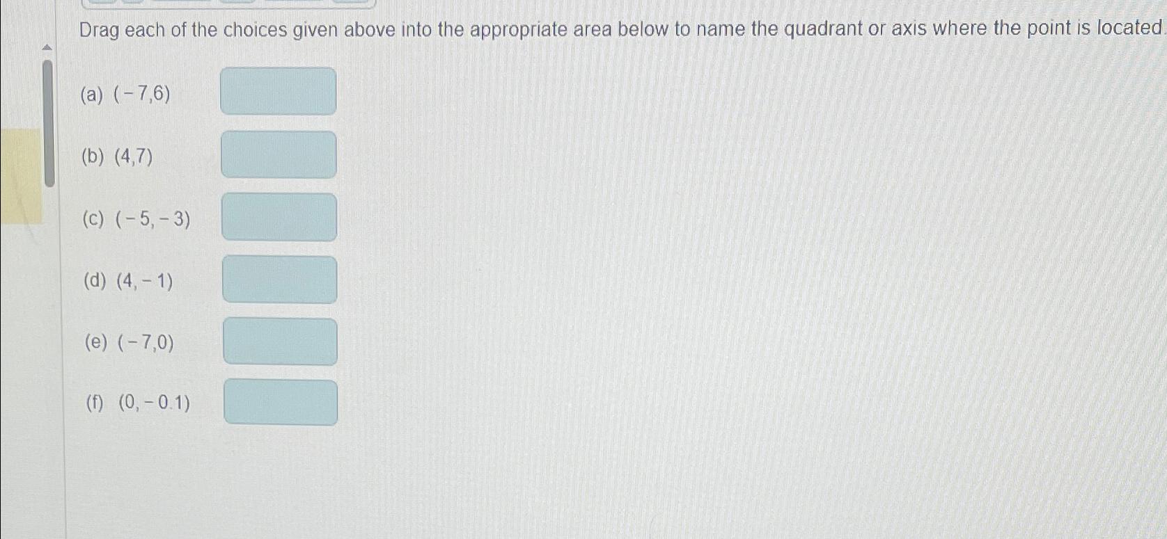 Solved Drag each of the choices given above into the | Chegg.com