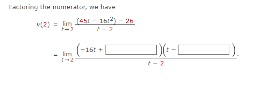 Solved Factoring the numerator, we | Chegg.com