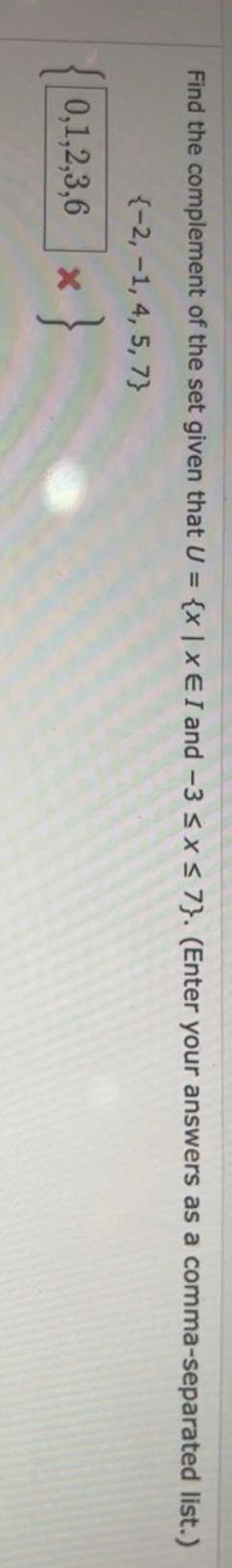 Solved Find the complement of the set given that and | Chegg.com
