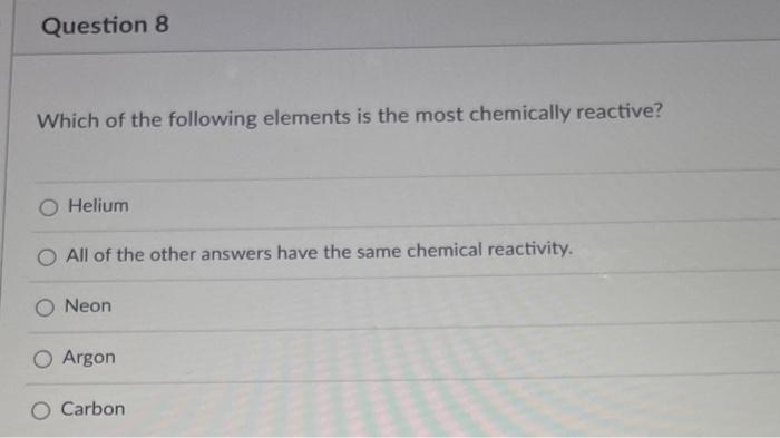 Solved Which of the following elements is the most | Chegg.com