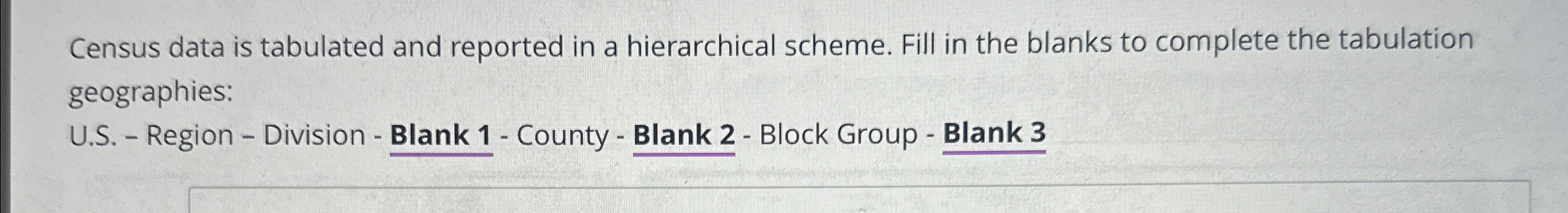 Solved Census data is tabulated and reported in a | Chegg.com