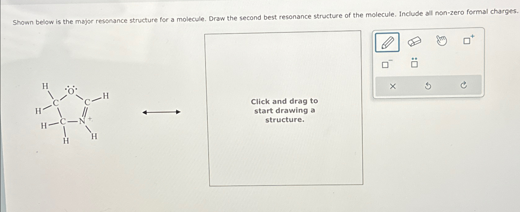 Solved Shown below is the major resonance structure for a | Chegg.com