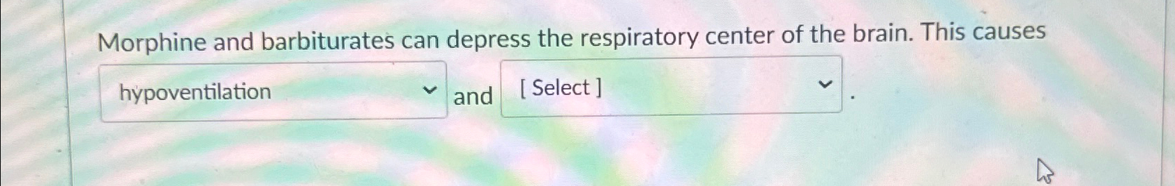 Solved Morphine and barbiturates can depress the respiratory | Chegg.com