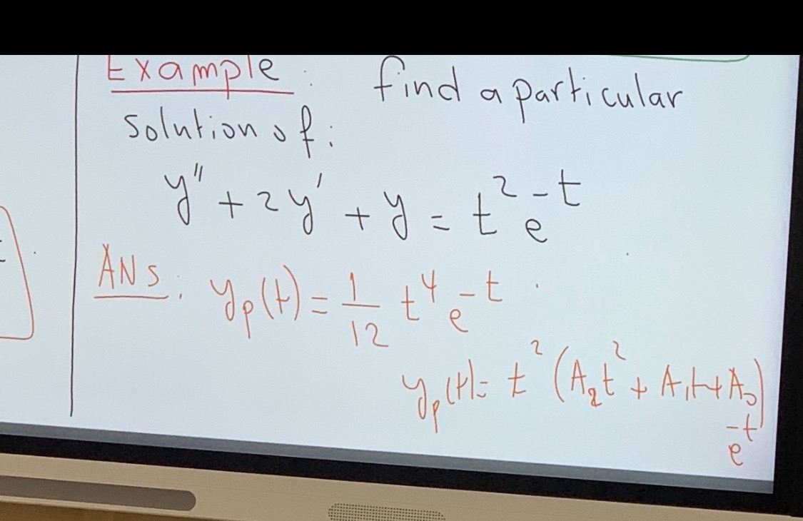 Solved Example find a particular solution | Chegg.com