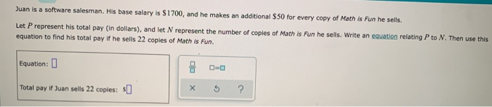 Solved Juan is a software salesman. His base salary is | Chegg.com