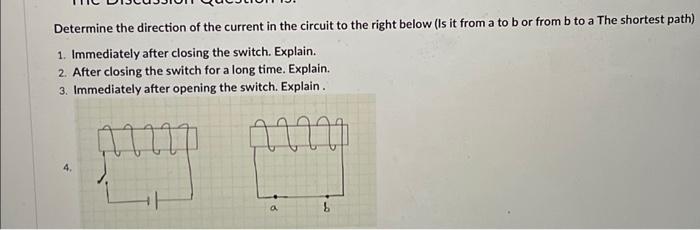 Solved Determine the direction of the current in the circuit | Chegg.com