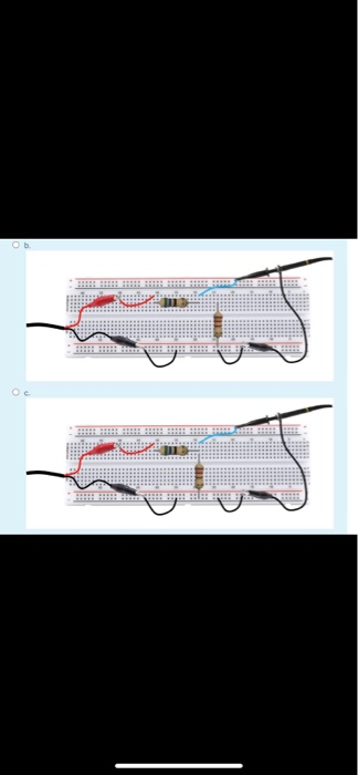 Solved Which breadboard setup correctly connects the | Chegg.com