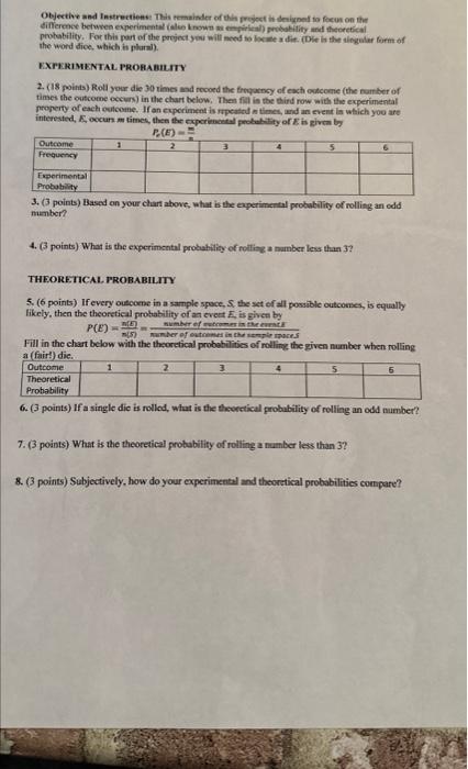 Solved Objective and Instructions: This remainder of this | Chegg.com