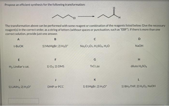 Solved Propose an efficient synthesis for the following | Chegg.com