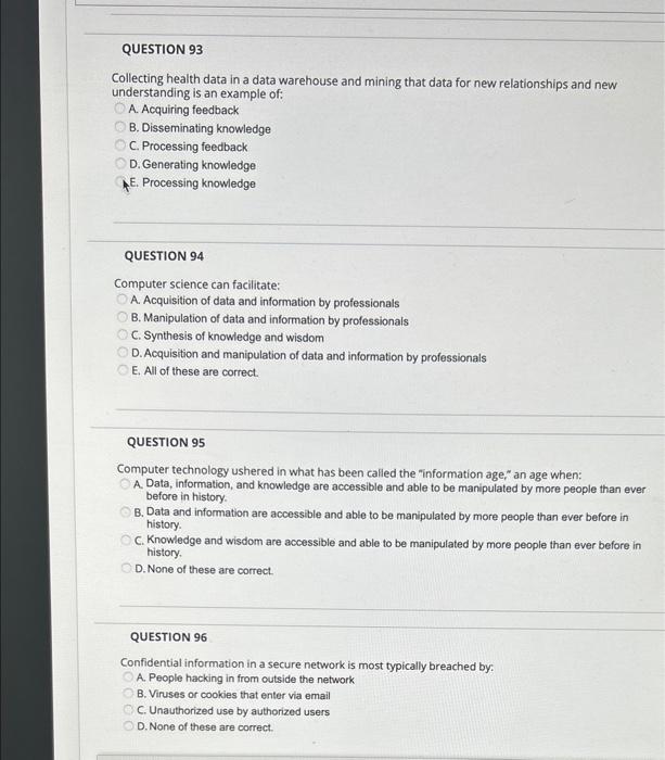 Solved Collecting health data in a data warehouse and mining | Chegg.com