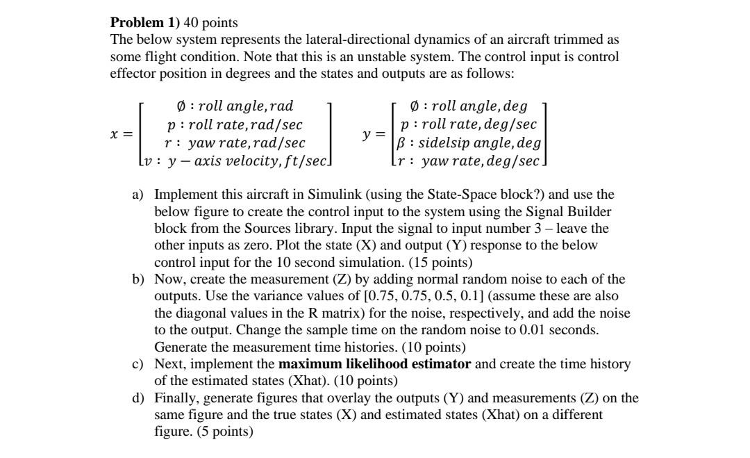 Problem 1) 40 points The below system represents the | Chegg.com