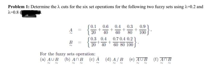 Solved Subject is Fuzzy Logic, please answer the | Chegg.com
