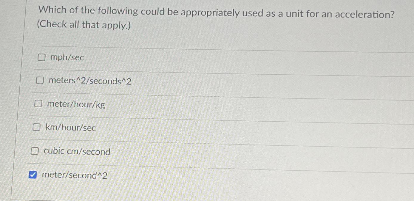 Solved Which of the following could be appropriately used as | Chegg.com