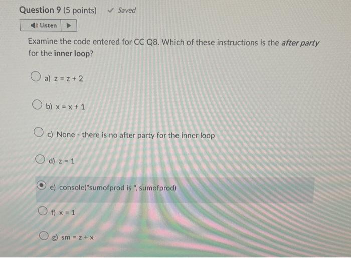 Solved Setup: create variables strt, prod, sm and sumofprod | Chegg.com