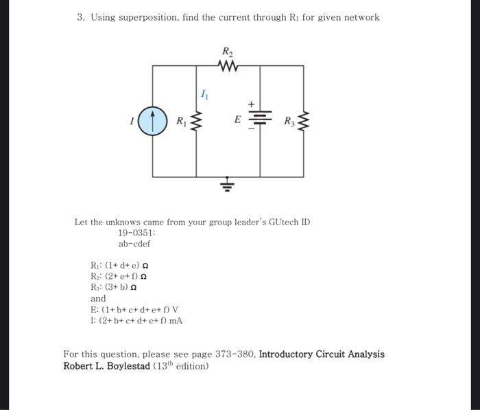 Solved 3. Using superposition, find the current through R. | Chegg.com