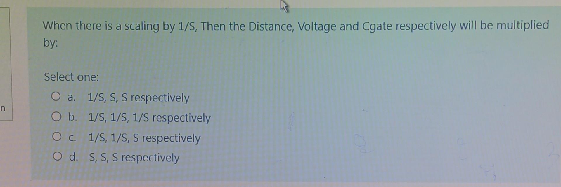 Solved When there is a scaling by 1/S, Then the Distance, | Chegg.com