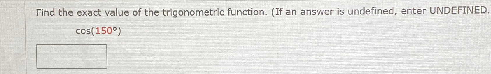 Find the exact value of the trigonometric function. | Chegg.com