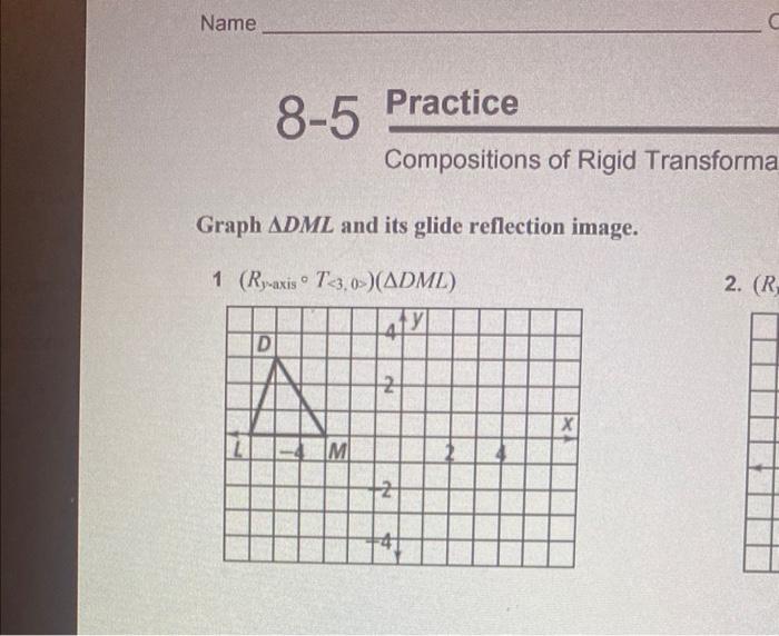 Solved Graph DML and its glide reflection image. 1(Ryaxis | Chegg.com
