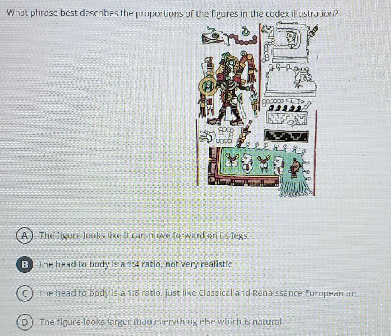 What phrase best describes the proportions of the | Chegg.com