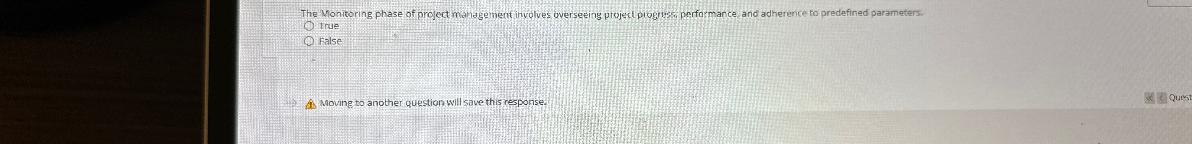 Solved The Monitoring phase of project management involves | Chegg.com