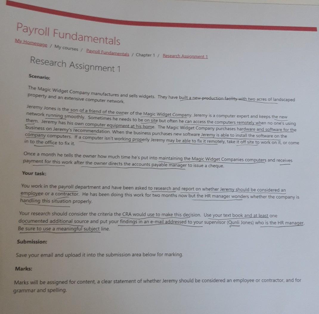 Payroll Fundamentals My Homepage / My courses / | Chegg.com