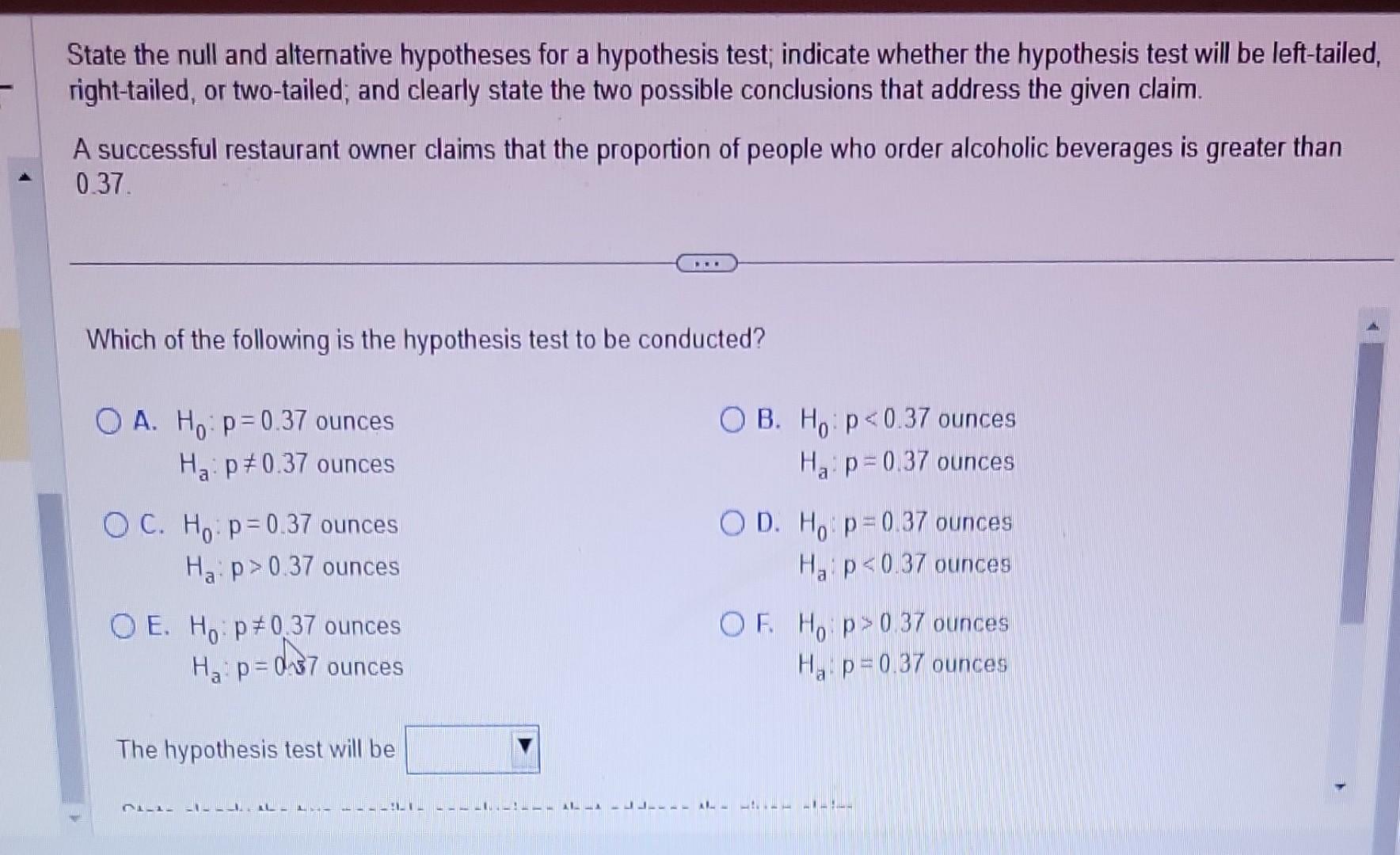 Solved State the null and alternative hypotheses for a | Chegg.com