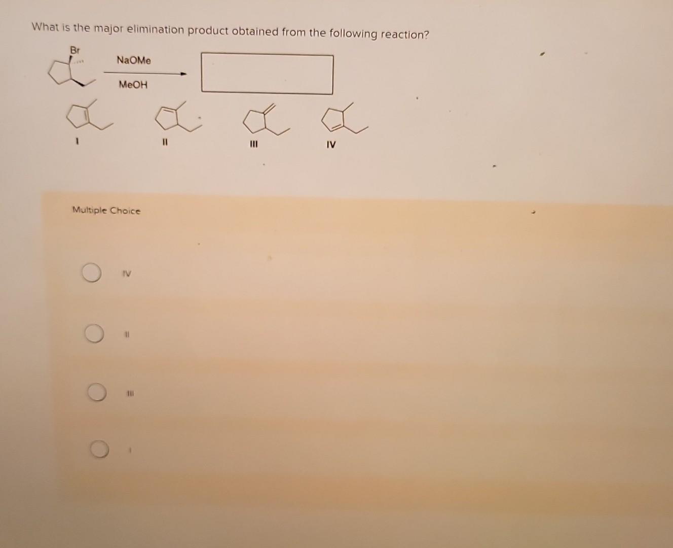 Solved What is the major elimination product obtained from | Chegg.com