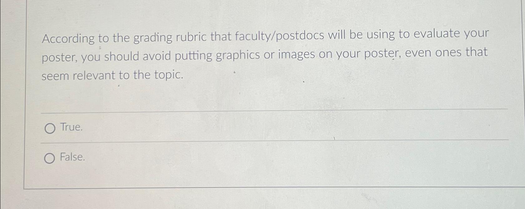 Solved According to the grading rubric that faculty/postdocs | Chegg.com