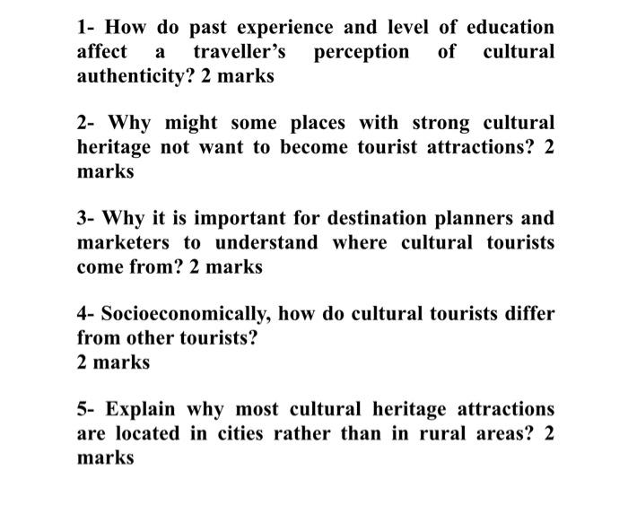 1- How do past experience and level of education | Chegg.com