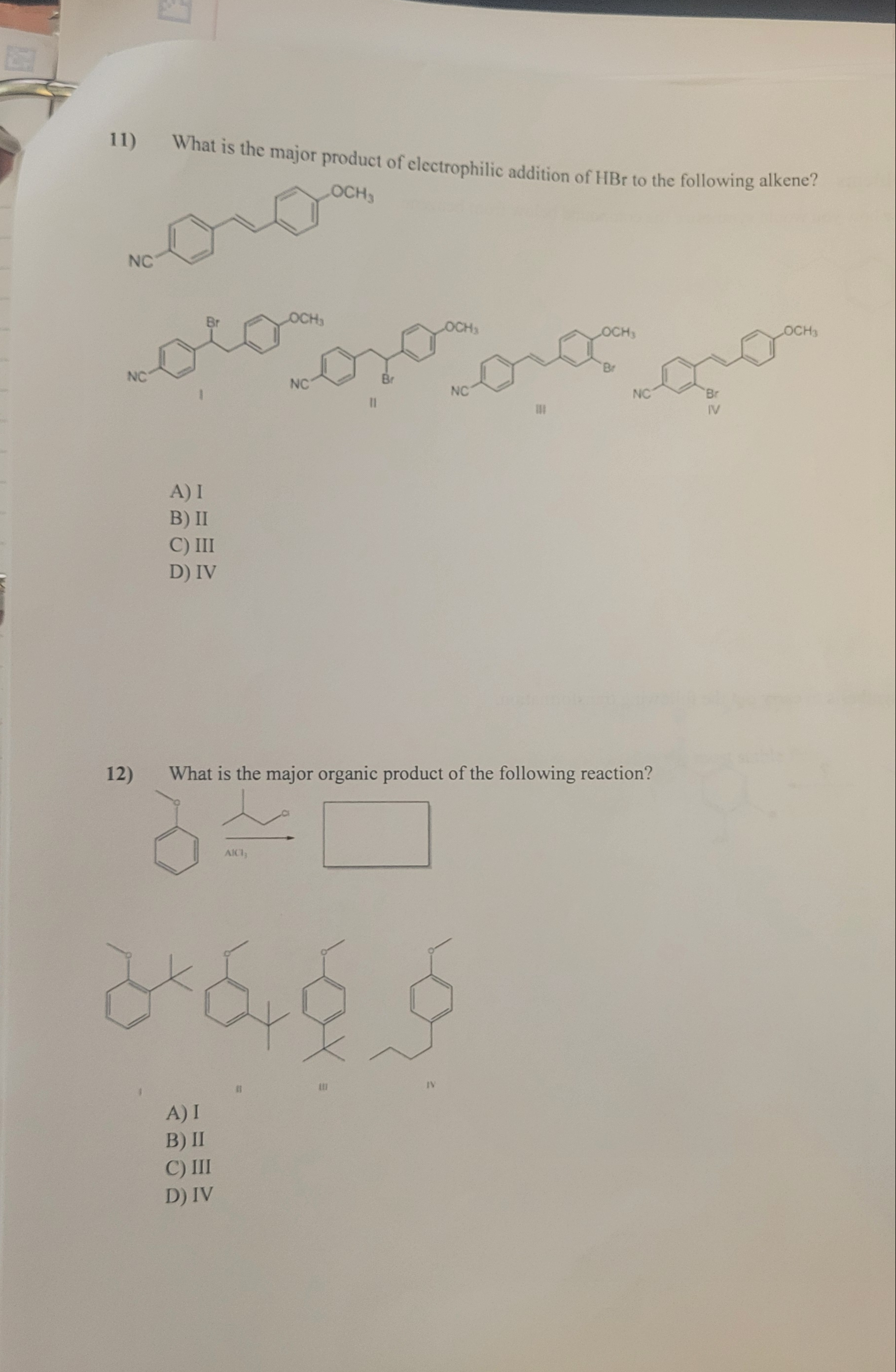 Solved What is the major product of electrophilic addition | Chegg.com