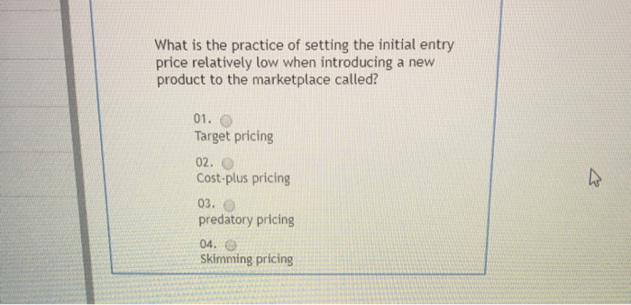 Solved What is the practice of setting the initial entry | Chegg.com